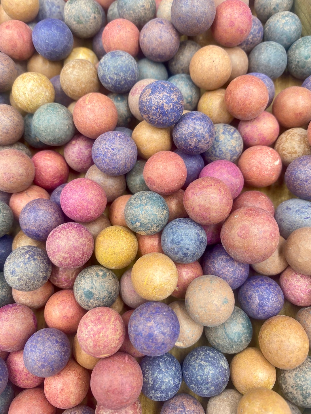 Vintage Clay Marbles Antique Gorgeous Colors Set of 40 - Etsy