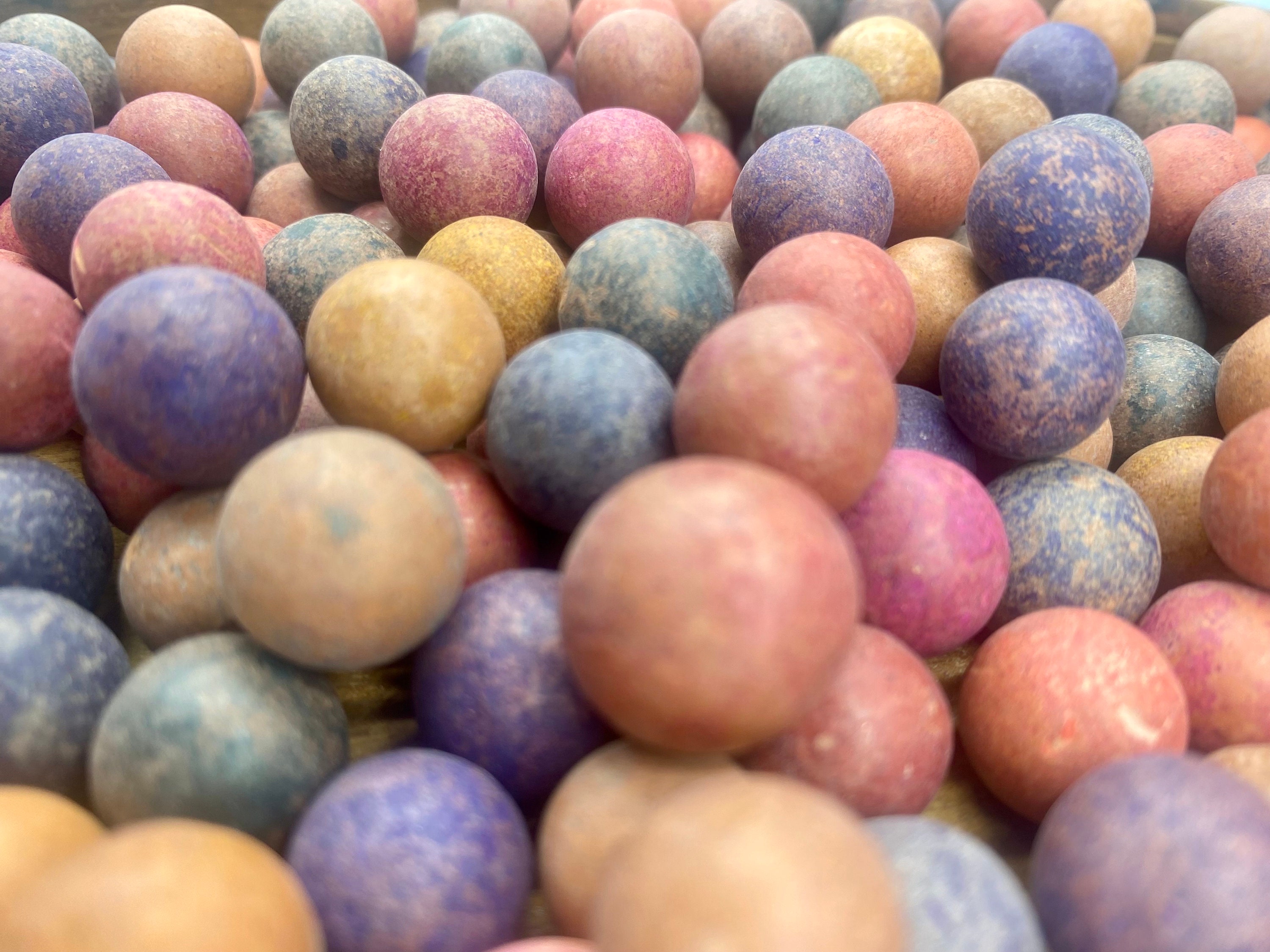 Vintage Clay Marbles Antique Gorgeous Colors Set of 40 - Etsy