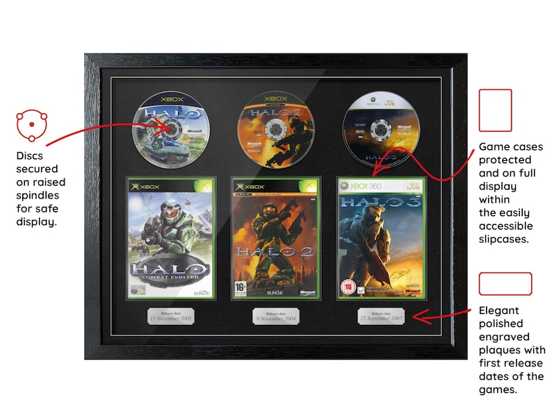 The Halo Trilogy (xbox) Exhibition Range Frame - Etsy