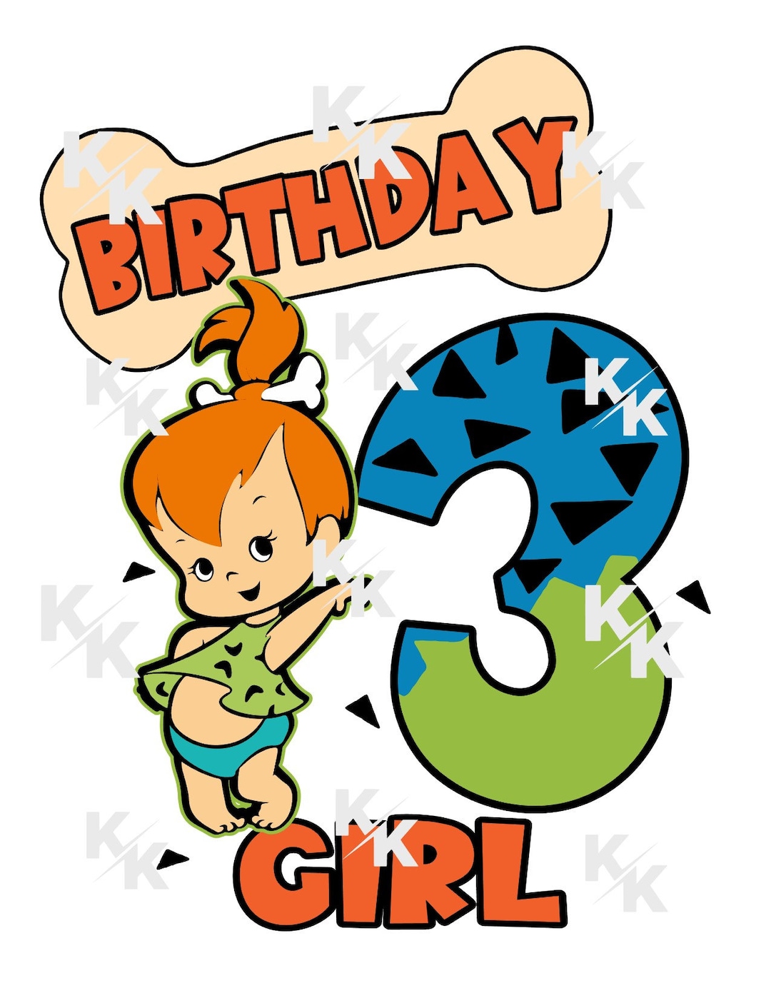Pebbles 3rd Birthday Svg, Sublimation, Digital Download, Dtf - Etsy ...