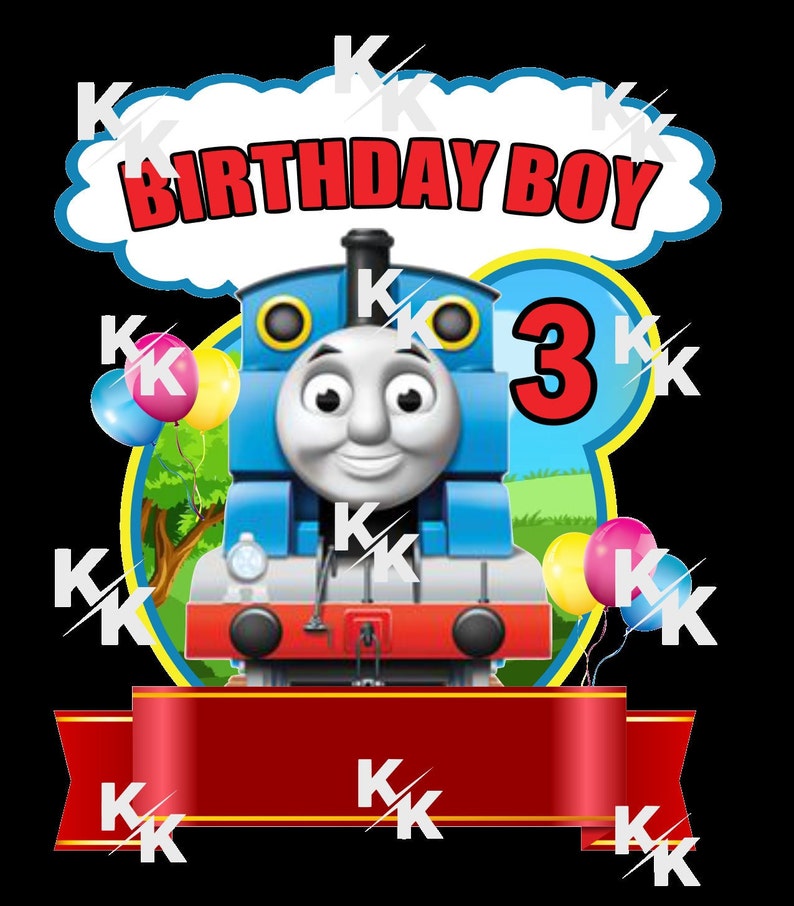 3er cumpleaños thomas el tren png, descarga digital, dtf, sublimación - Etsy México