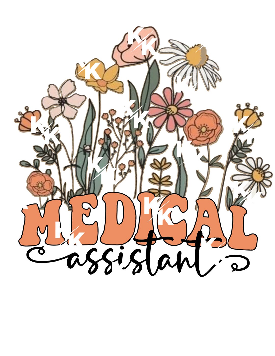 Medical Assistant Wildflowers Png - Etsy