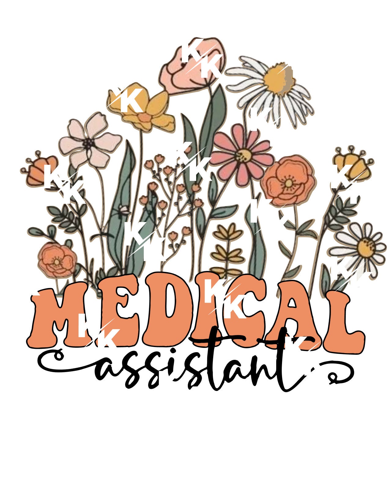 Medical Assistant Wildflowers Png - Etsy
