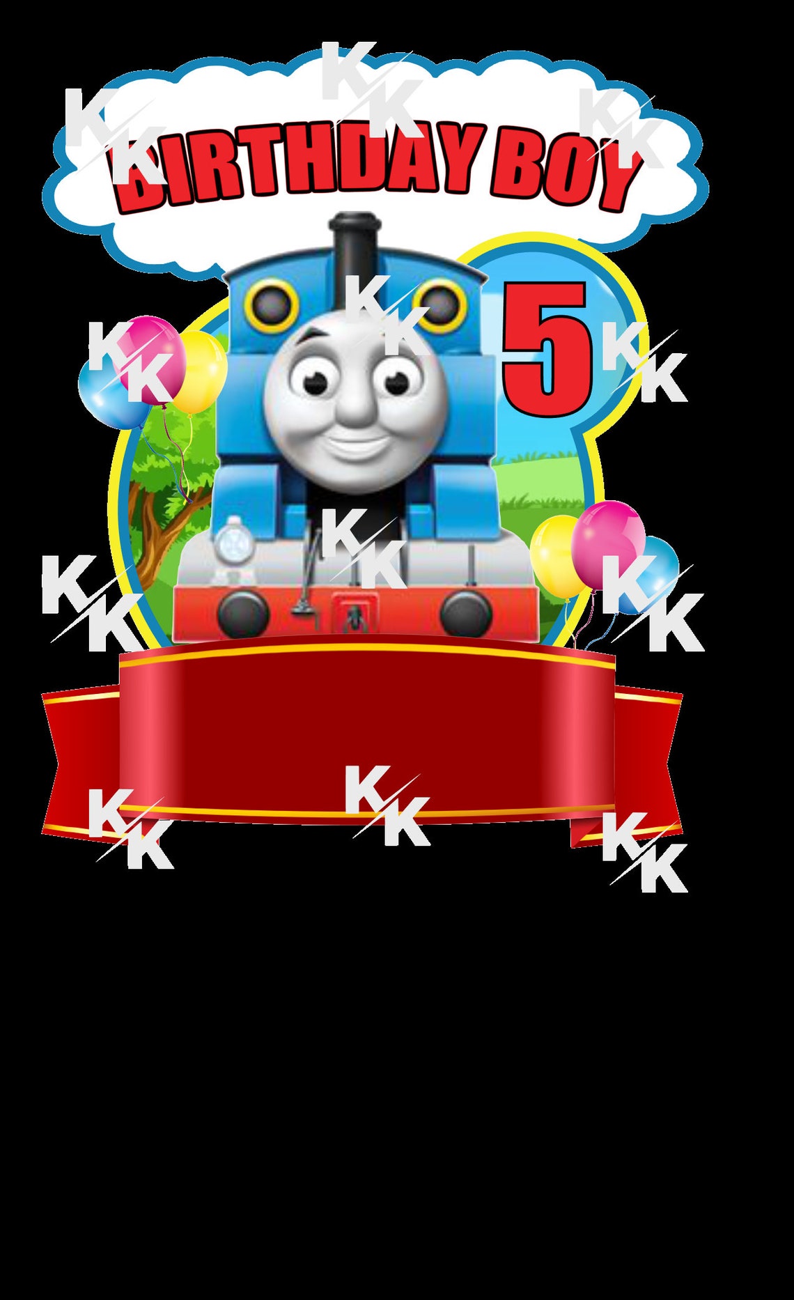 THOMAS THE TRAIN 5th Birthday, Digital Download, Dtf, Custom ...