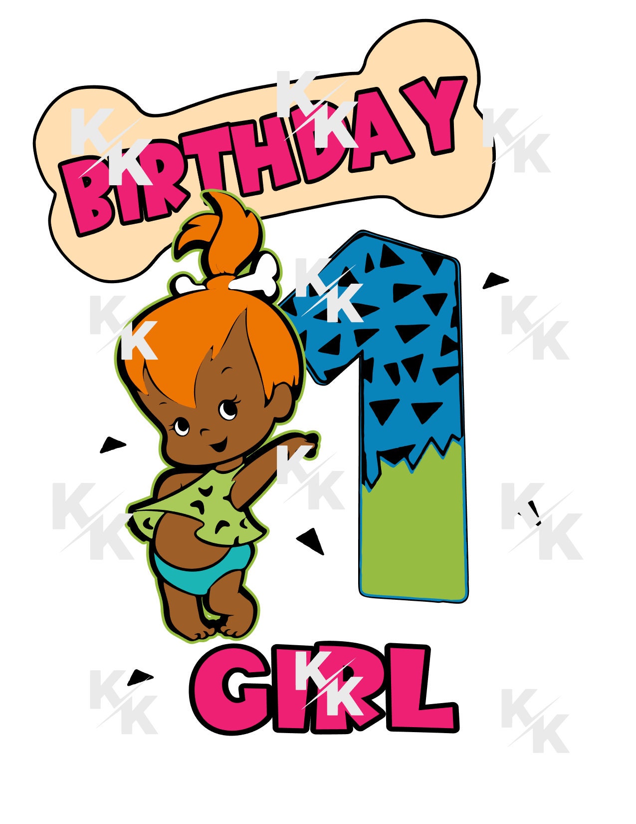 Pebbles First Birthday African American Digital Download - Etsy