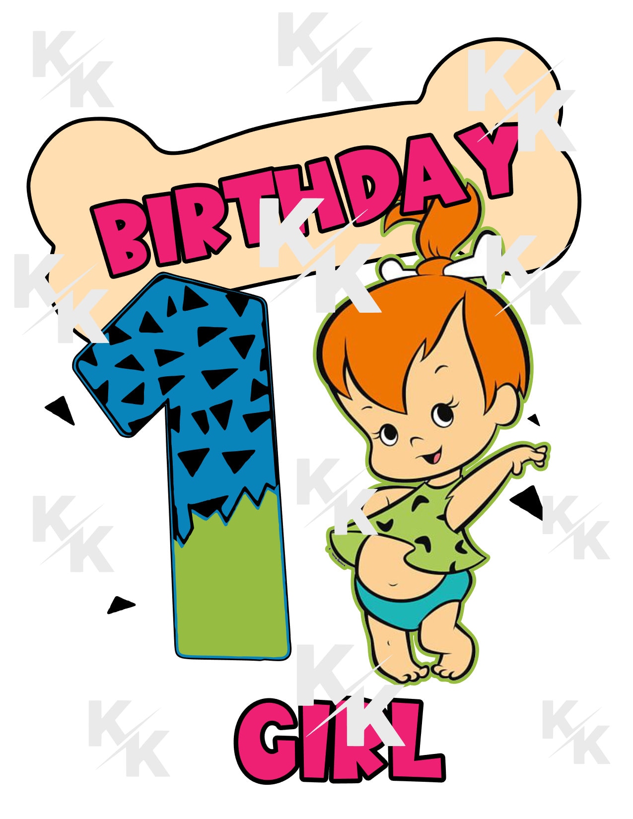 Pebbles - Primer cumpleaños SVG - Etsy México