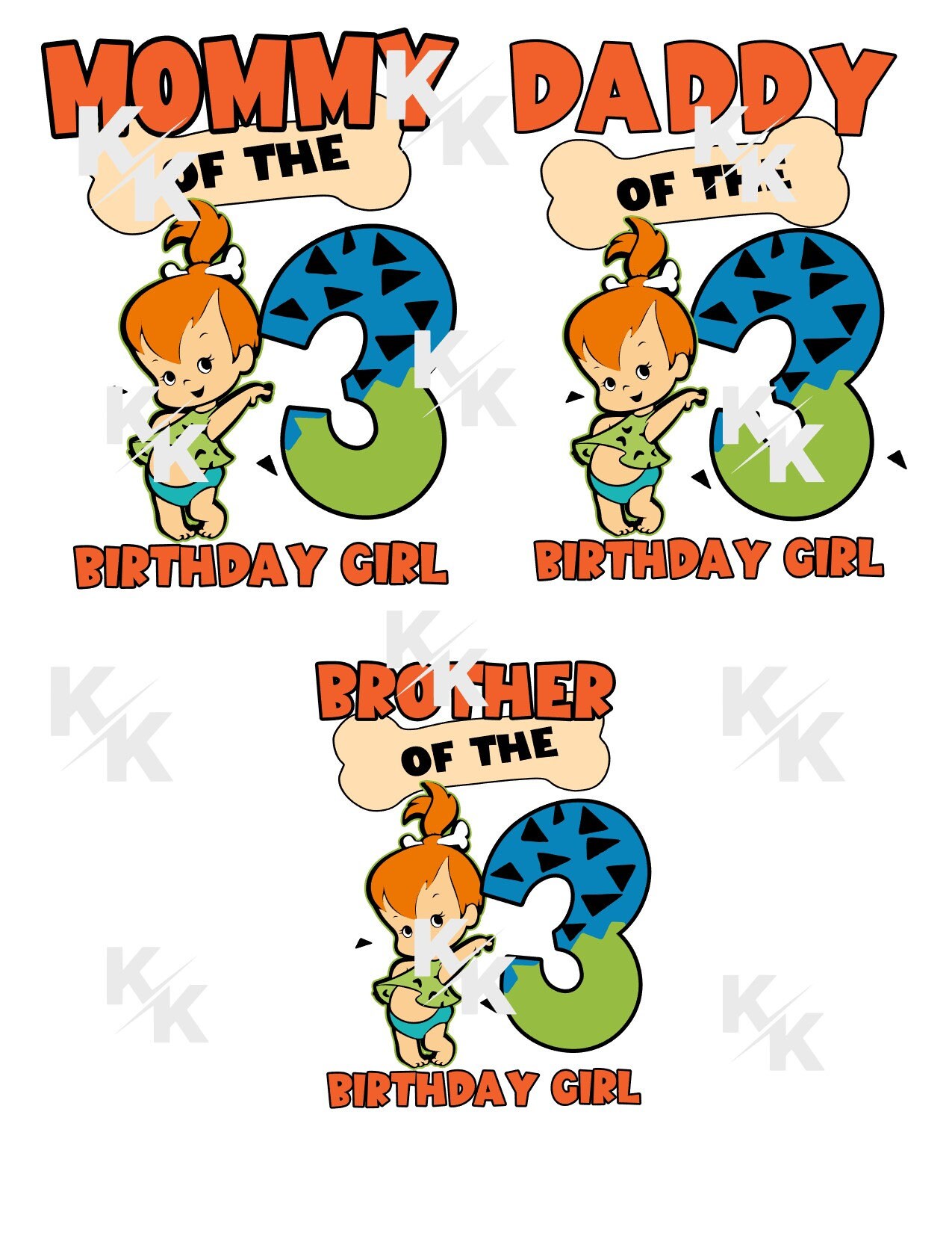 Pebbles 3rd Birthday Family Svg, Sublimation, Dtf, Digital Download - Etsy