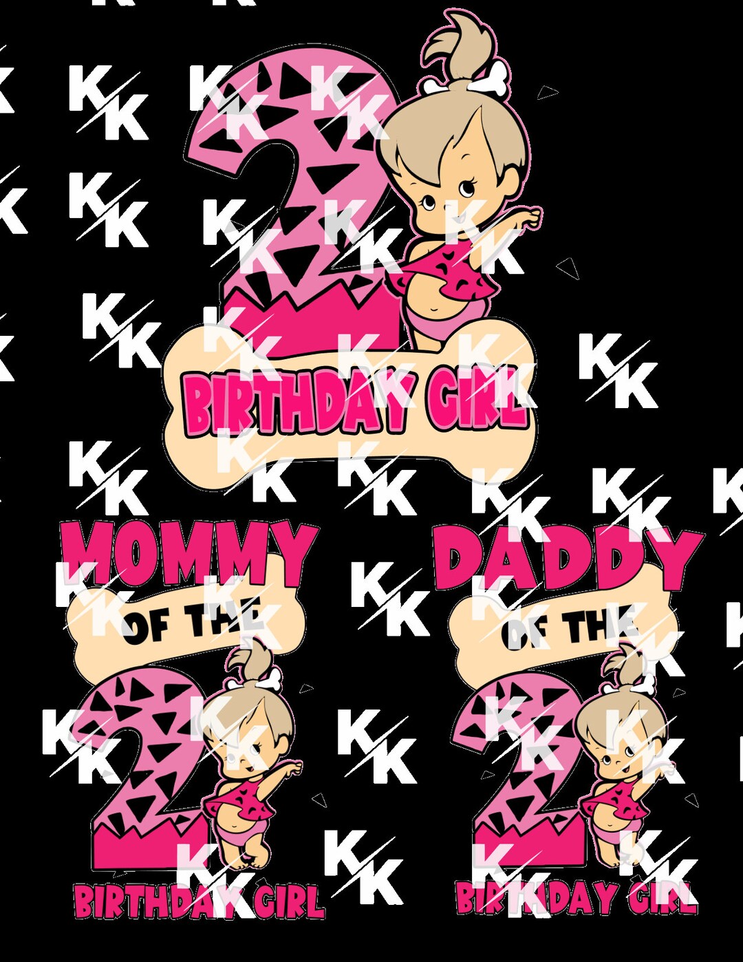 Custom Pink Pebbles 2nd Birthday Digital Download - Etsy