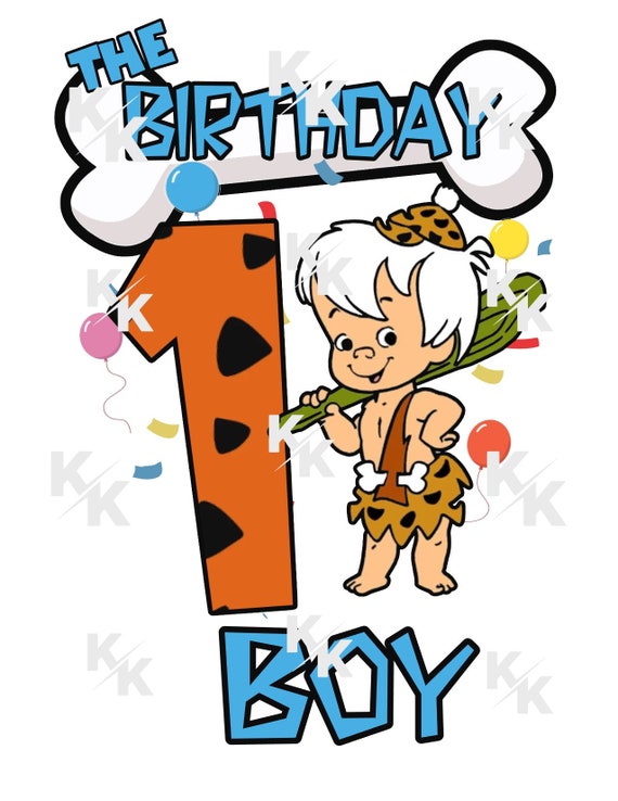 BAM BAM FLINTSTONE 1st Birthday Digital Download - Etsy