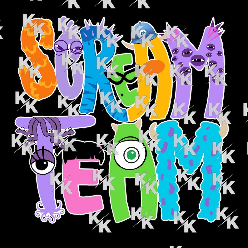 Scream Team Digital Download Black Offset and White Offset Included - Etsy