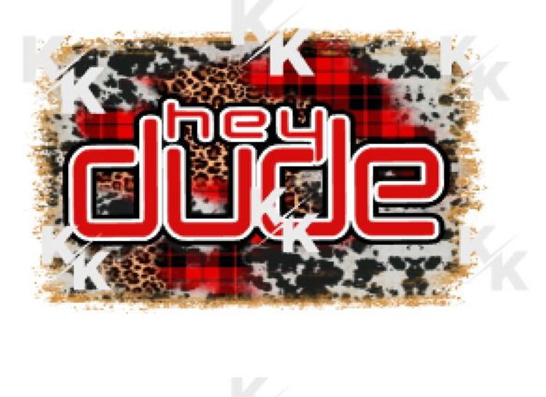 Hey Dude Buffalo Plaid, Dtf, Digital Download, Sublimation - Etsy
