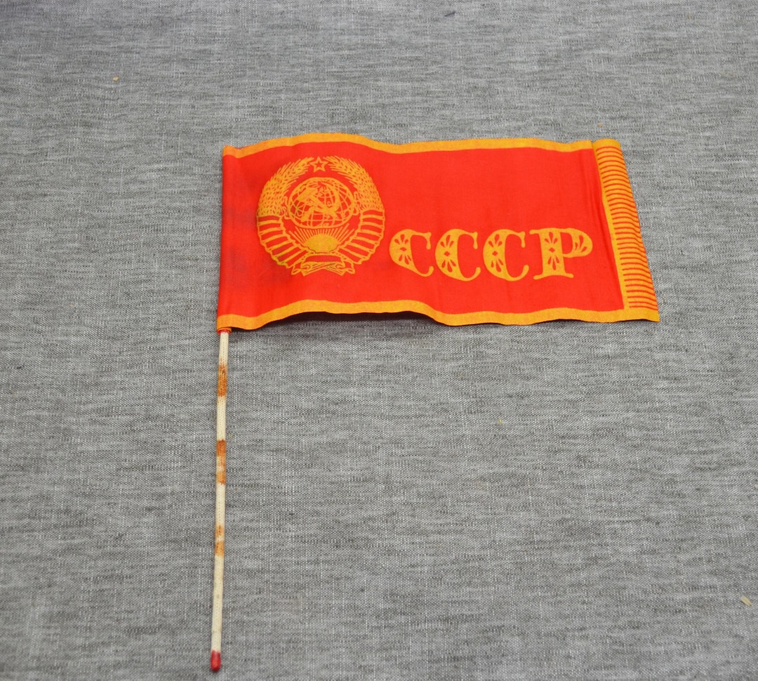 Vintage Soviet Hand Flag Ussr - Etsy