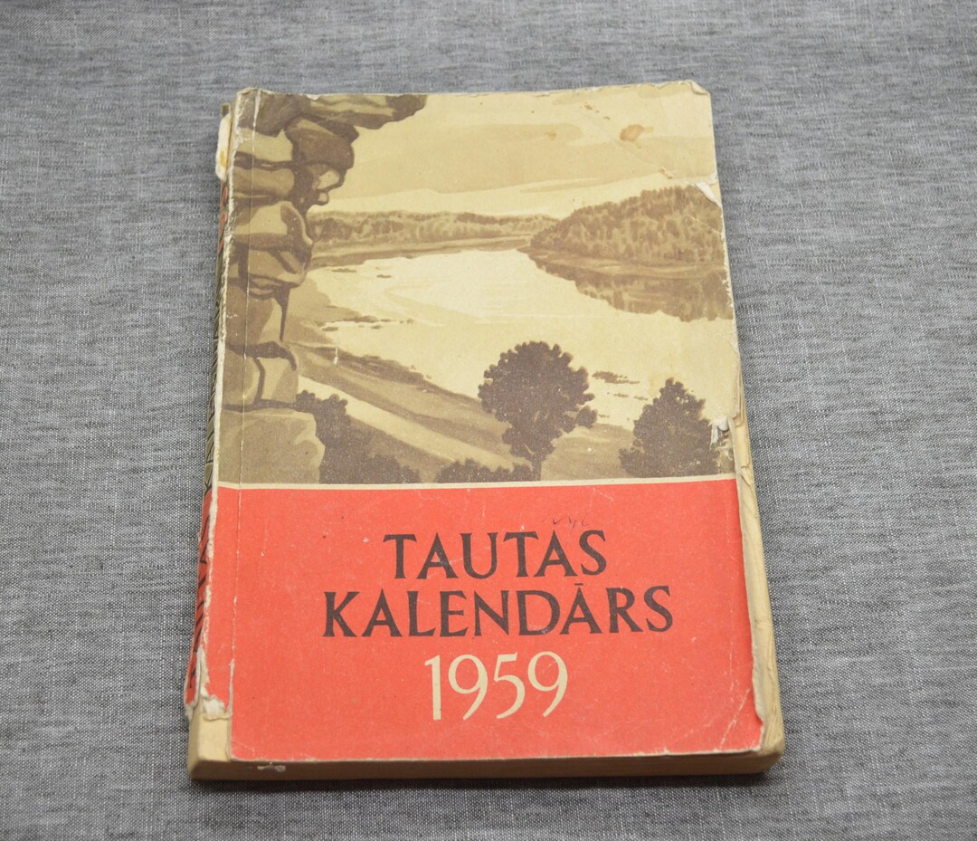 Vintage Large Latvian USSR Calendar 1959 - Etsy