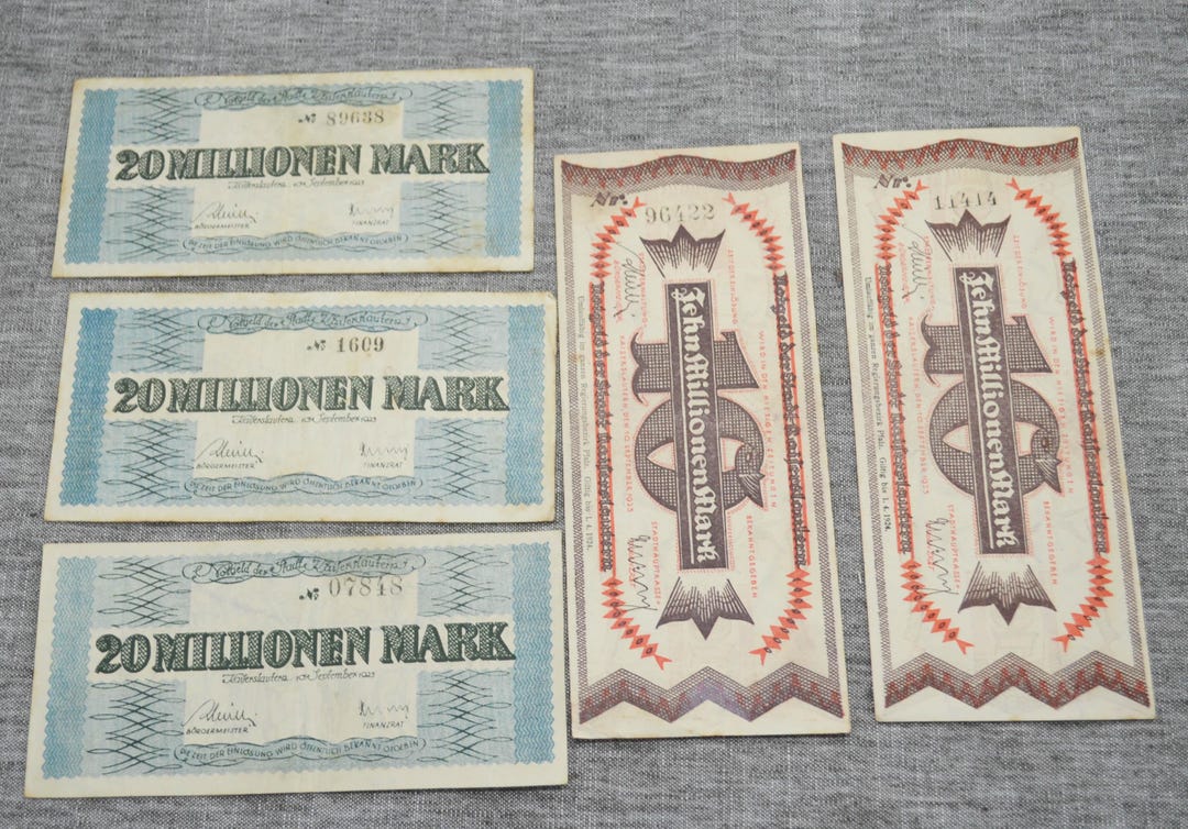 Vintage Paper Money Germany Lot 10.20. Million Mark Notgeld - Etsy