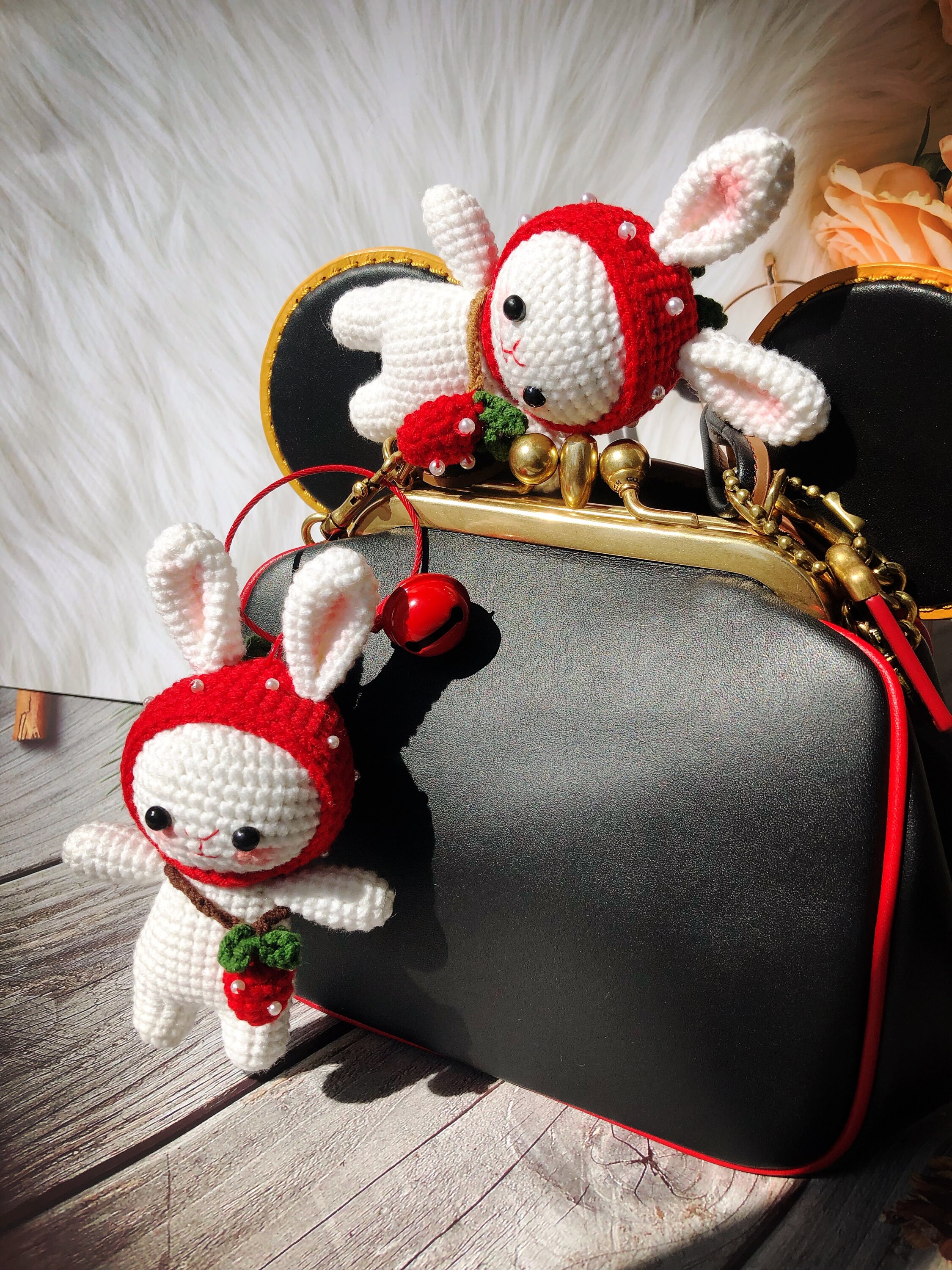 Crochet Bunny Keychain, Crochet Rabbit, FINISHED, NOT Pattern, Knitted ...