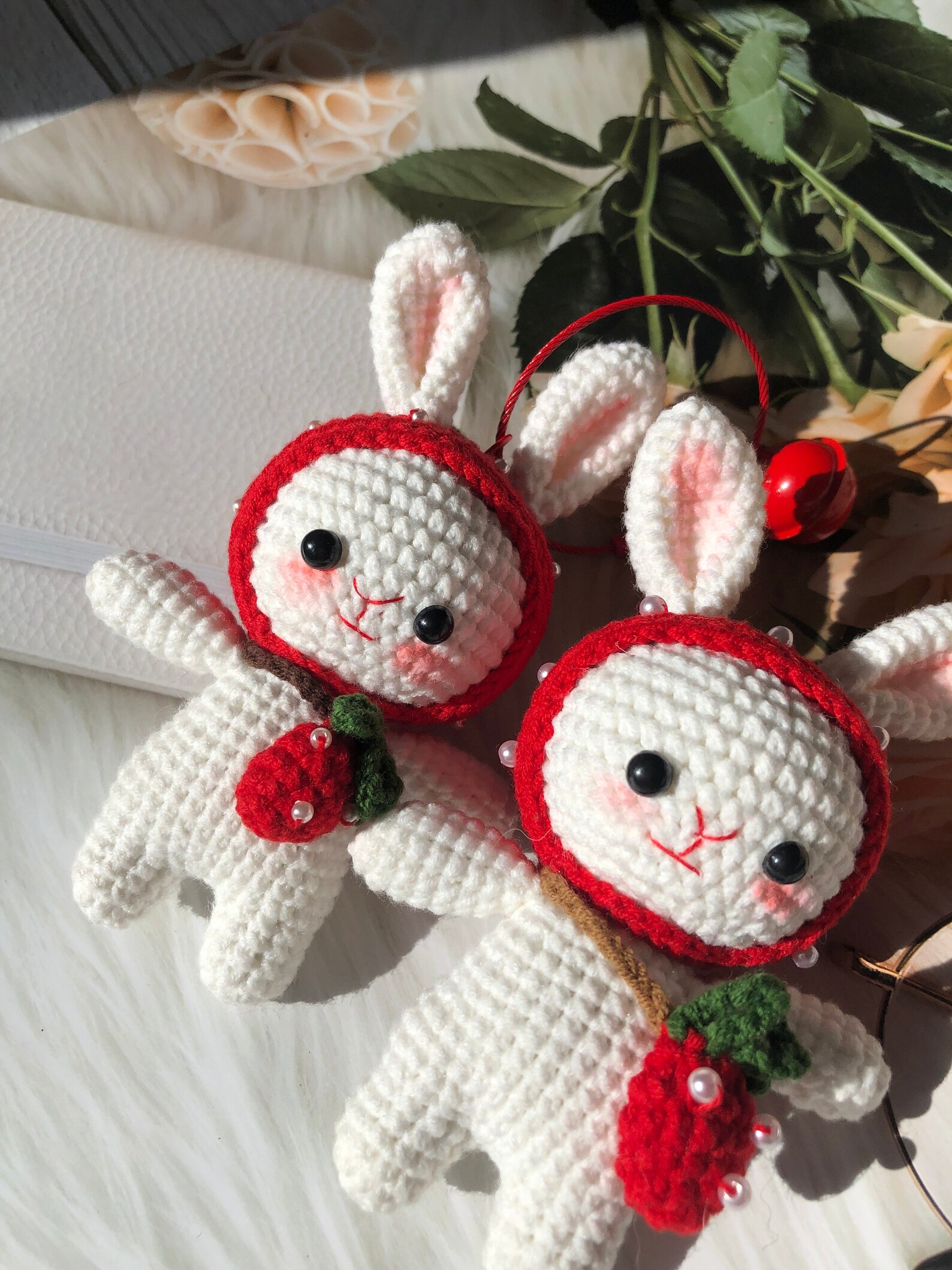 Crochet Bunny Keychain, Crochet Rabbit, FINISHED, NOT Pattern, Knitted ...
