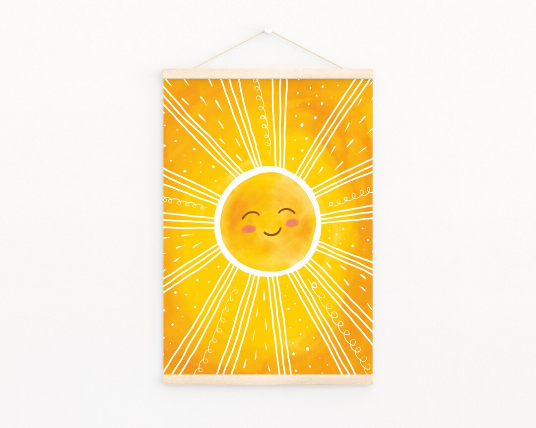 Posters Nursery Sun A4, A3 Gift Picture Baby Boy Girl Children Kids ...