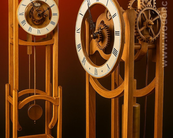Wooden Skeleton Clock With Grasshopper Escapement, Design Drawings for ...