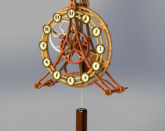 Wooden Clock With Many Layers and Gears Laser Cut and CNC PDF Files - Etsy