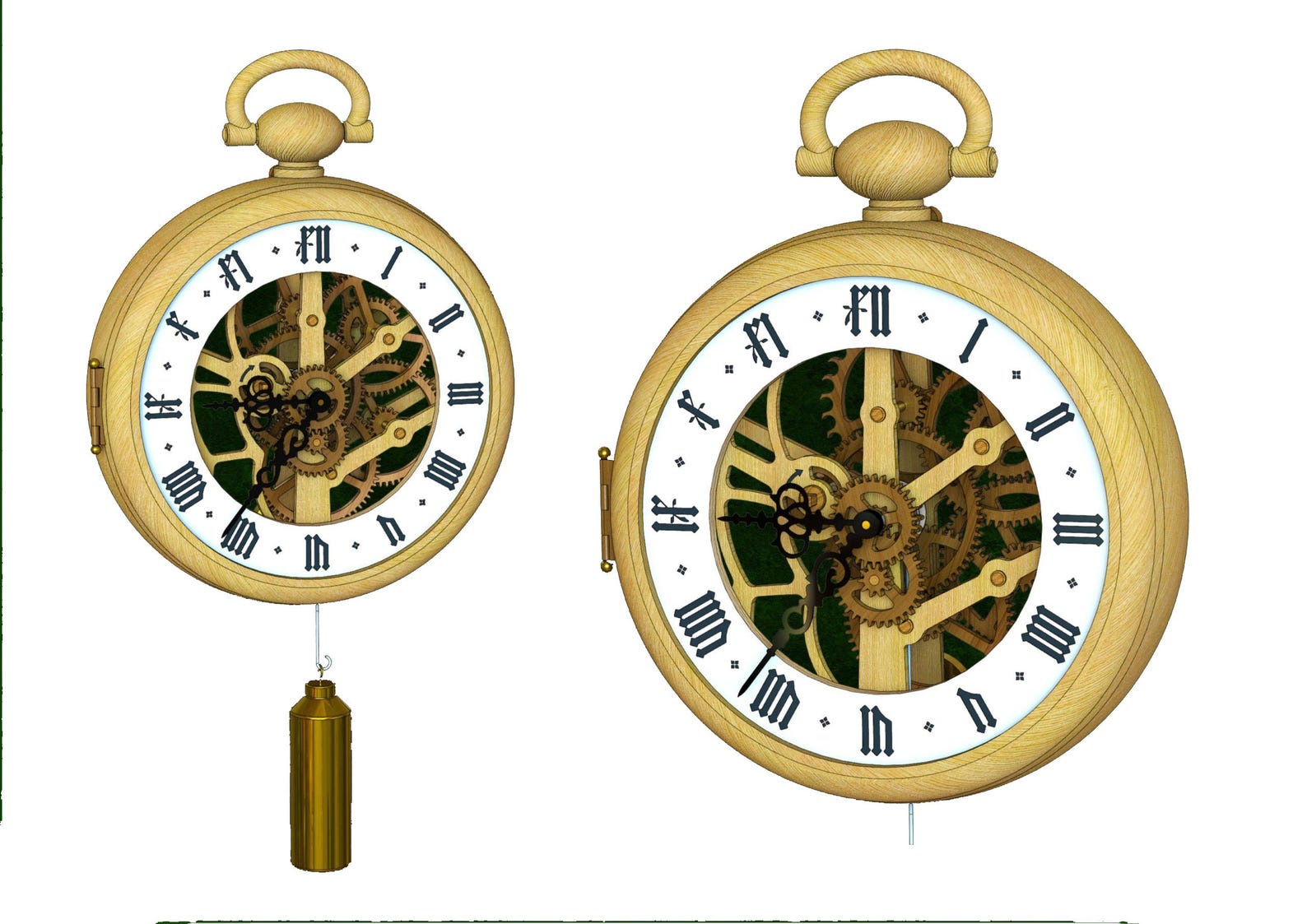 Mechanic Wooden Clocks With Many Layers and Gears - Etsy