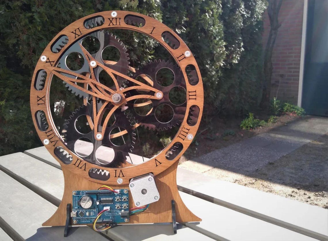 Gears Layered Mechanical Clock Design - Etsy