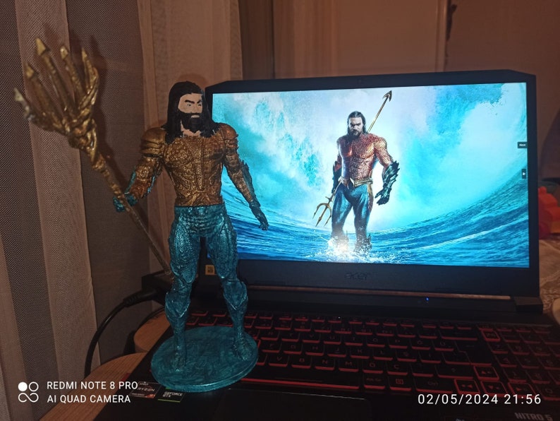 Jason Momoa Aquaman Figure 3D Printed Model Decoration Statue Handmade ...