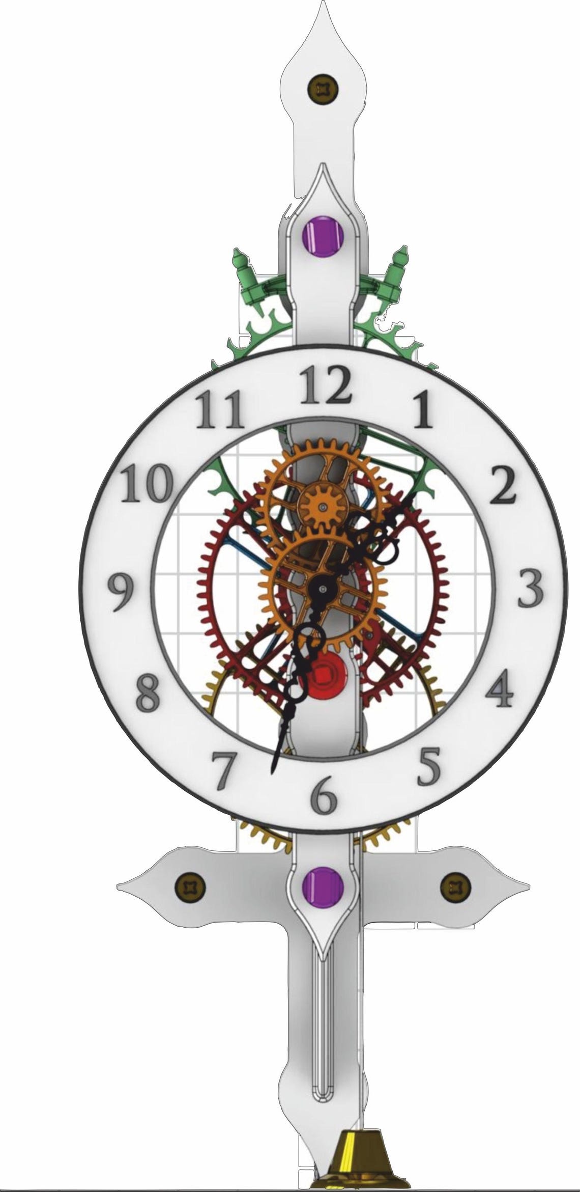 Layered Gear Wooden Clock: Laser & CNC Cut Files - Etsy