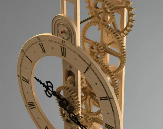 Wooden Clock With Many Layers and Gears Laser Cut and CNC PDF Files - Etsy