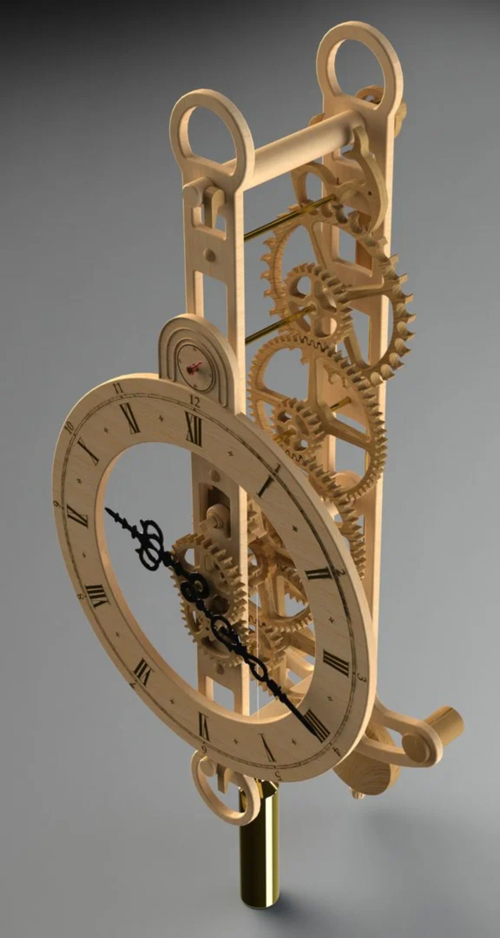 Wooden Clock With Many Layers and Gears Laser Cut and CNC PDF Files - Etsy