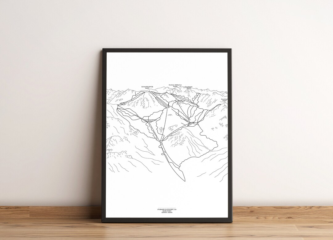 Ski Area, Ski Map, Piste Map Stubai, Stubai Glacier, Ski Map, Skiing ...