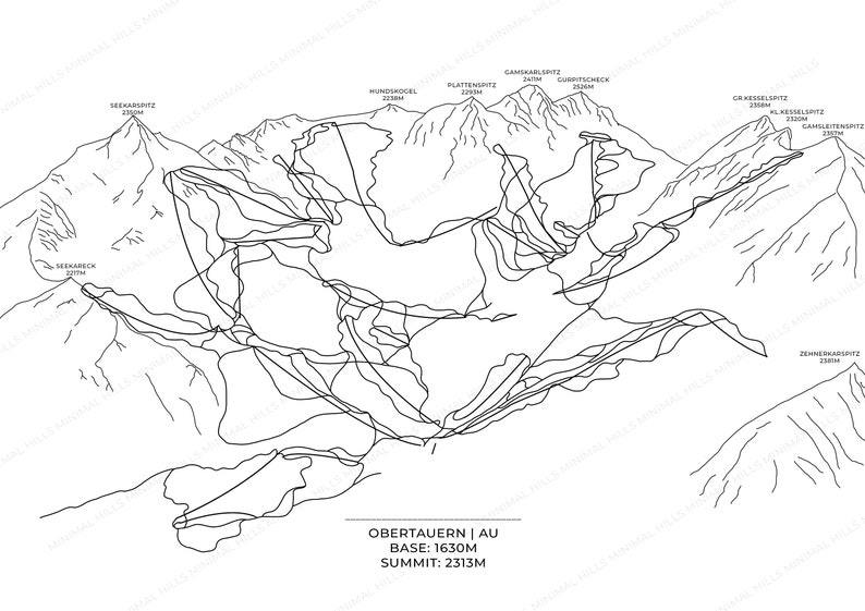 Ski Area, Ski Map, Piste Map Obertauern, Ski Map, Skiing, Ski Vacation ...