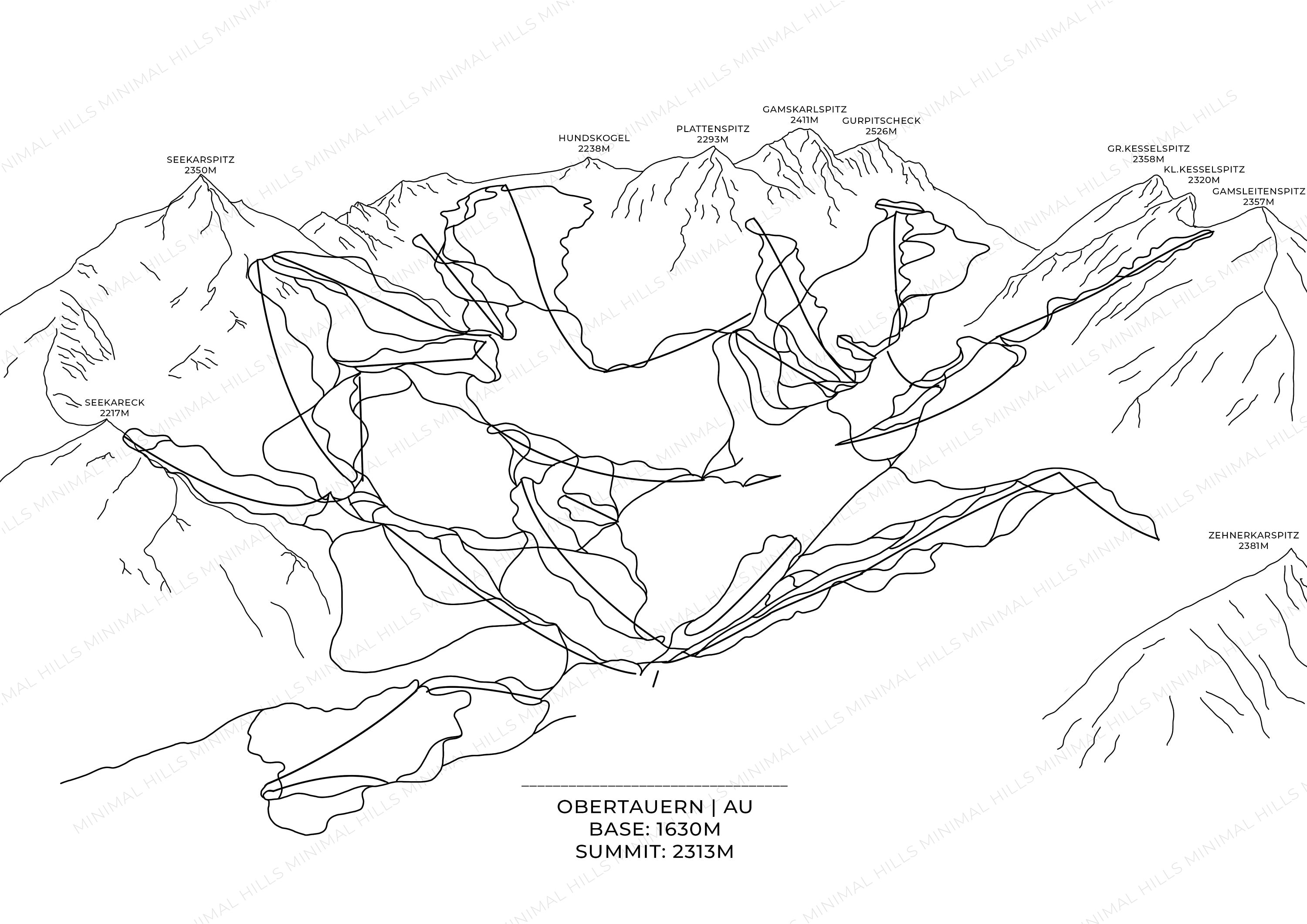 Ski Area, Ski Map, Piste Map Obertauern, Ski Map, Skiing, Ski Vacation ...