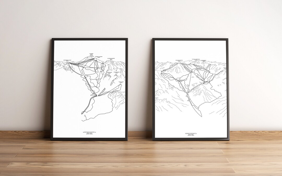 Glacier Bundle, Ski Area, Skimap, Trail Map Gletscher, Stubai ...