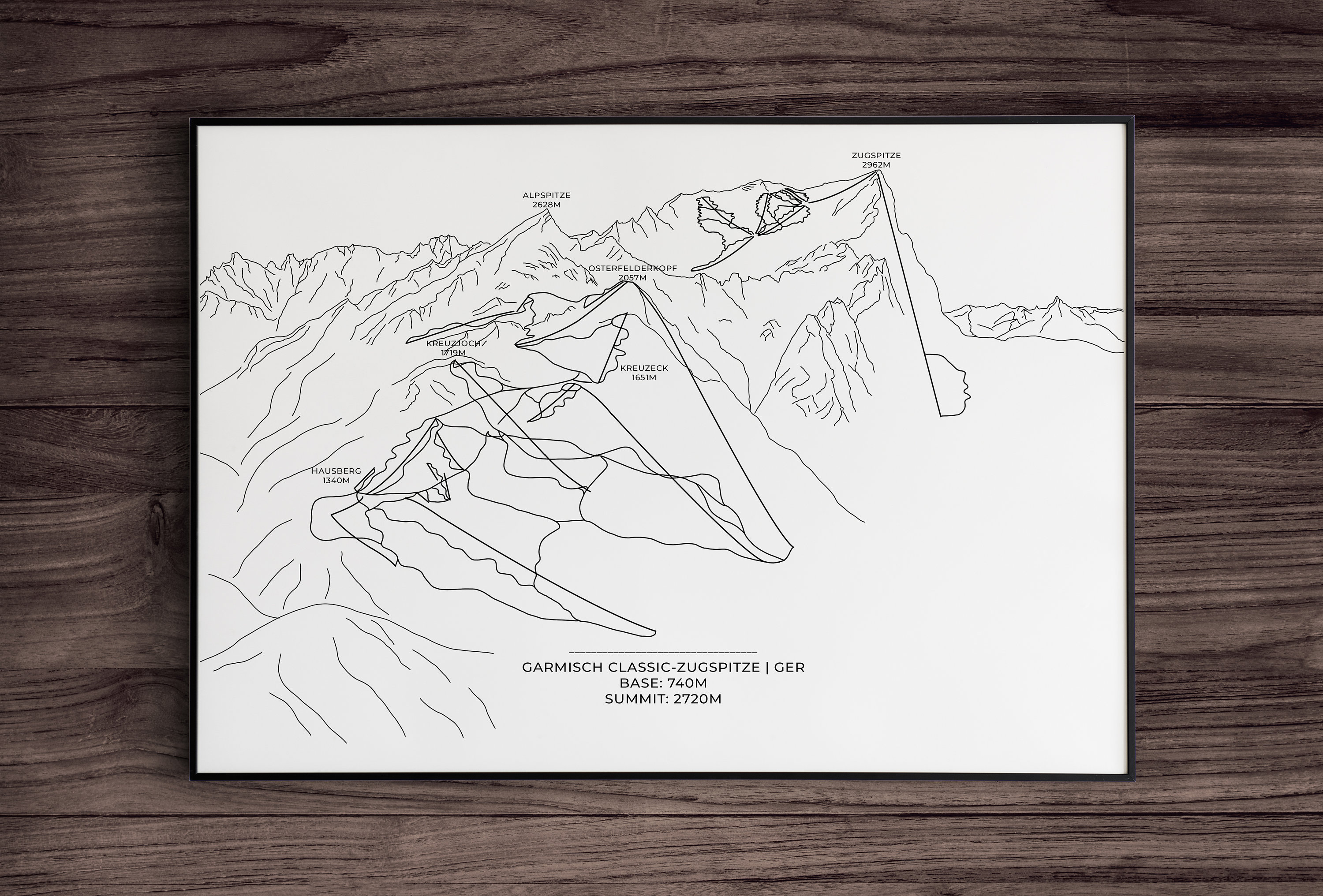 Ski Area, Skimap, Trail Map Garmisch Zugspitze, Ski Map, Skiing, Ski ...