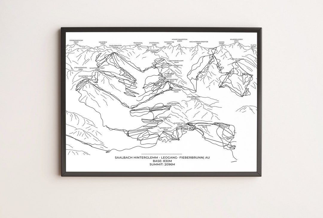 Ski Area, Ski Map, Piste Map Saalbach Skicircus, Ski Map, Skiing, Ski ...