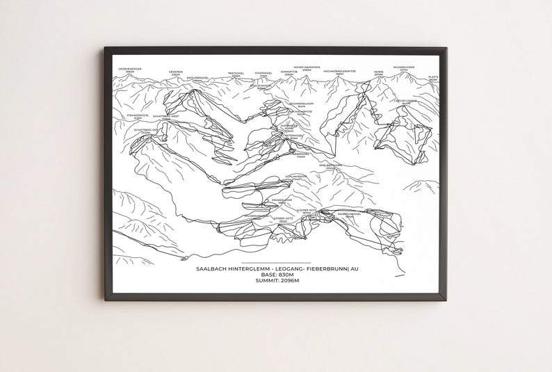 Ski Area, Ski Map, Piste Map Saalbach Skicircus, Ski Map, Skiing, Ski ...