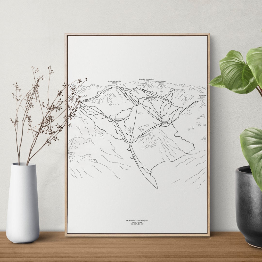 Ski Area, Ski Map, Piste Map Stubai, Stubai Glacier, Ski Map, Skiing ...