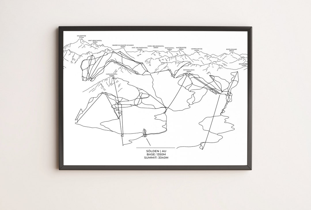 Ski Area, Ski Map, Slope Map Sölden, Ski Map, Skiing, Ski Vacation, Map ...