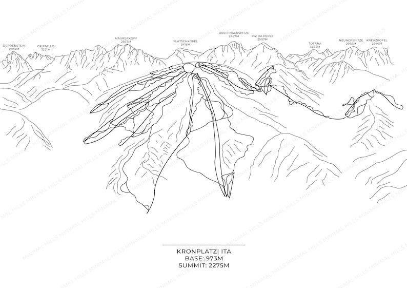 Ski Area, Skimap, Trail Map Kronplatz, Ski Map, Skiing, Ski Holiday ...