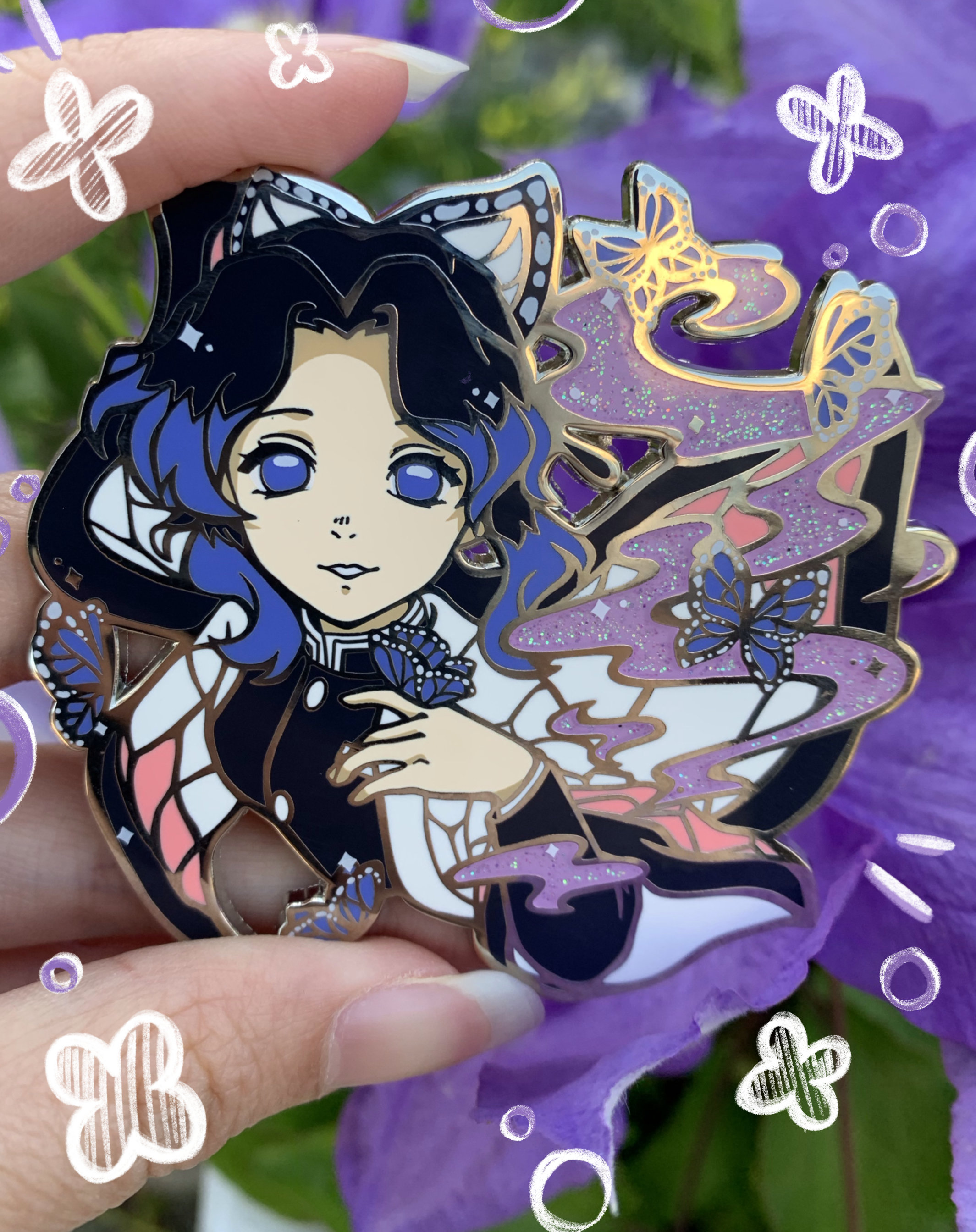 Anti-demon Shinobu Insect Hashira Japanese Hard Enamel Pin (itsache) - Etsy