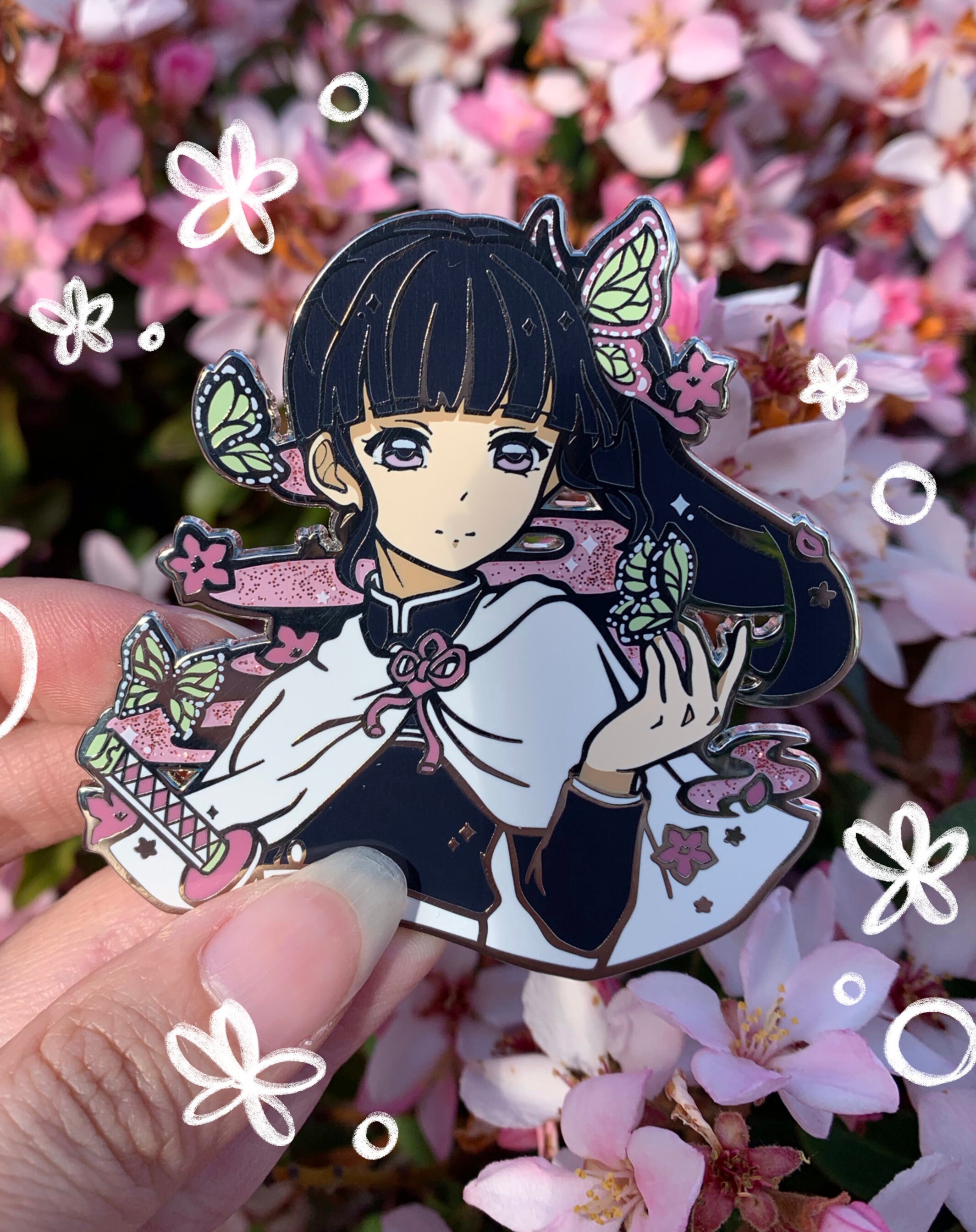 Anti-demon Kanao Flower Hashira Japanese Hard Enamel Pin itsache - Etsy