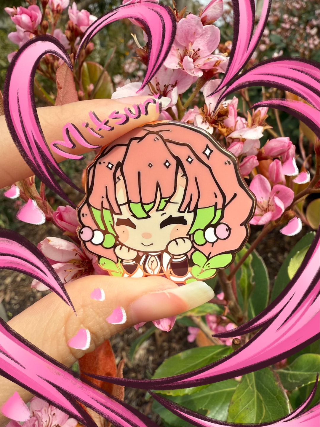 Anti-demon Love Hashira Japanese Hard Enamel Pin (itsache) - Etsy