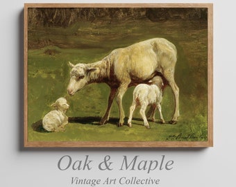 Lamb Nursery Painting - Etsy