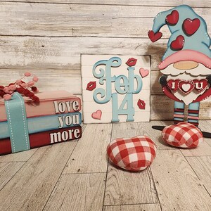 I Love U Valentine's Standing Gnome SVG, Glowforge Laser Cut File ...