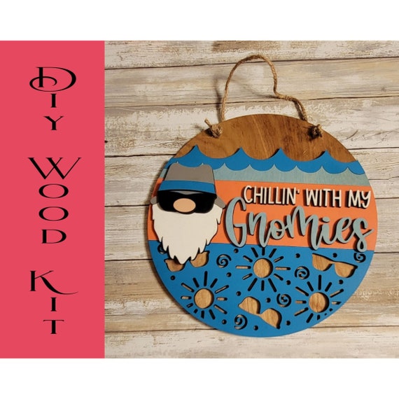 DIY Chillin With My Gnomies Door Hanger Gnome DIY Door - Etsy