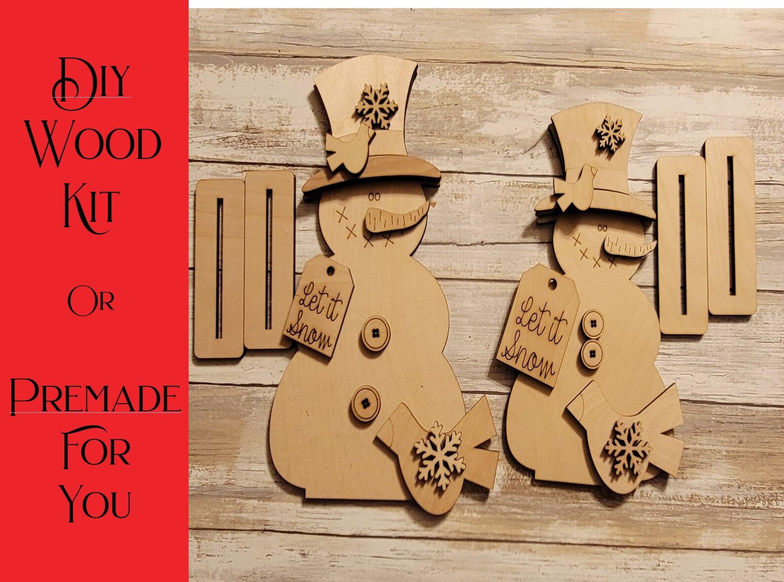 Standing Snowmen With Birds Christmas Decor - Etsy