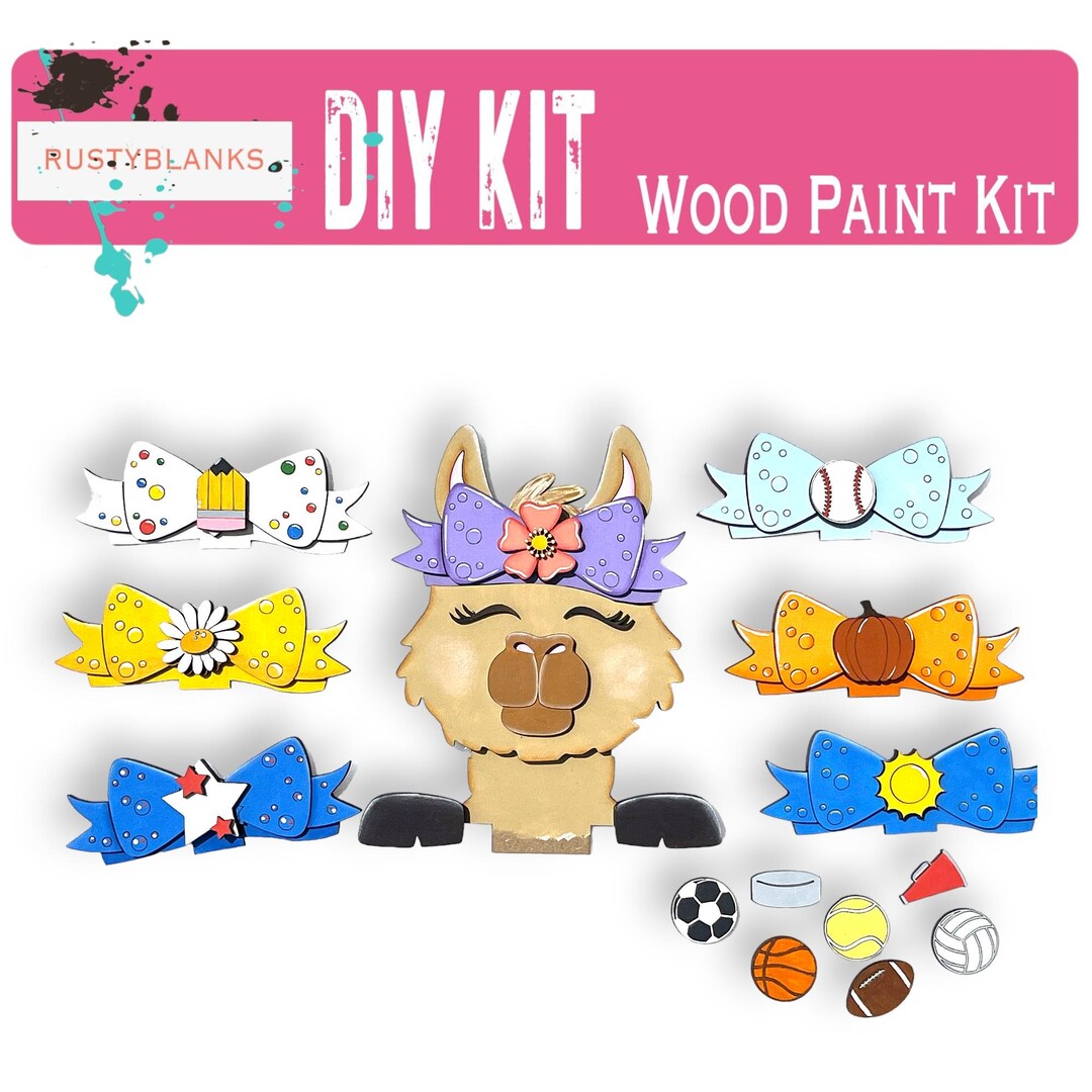 Interchangeable Llama Insert for Flower Basket, Interchangeable Hats, DIY Wood Blanks - Etsy