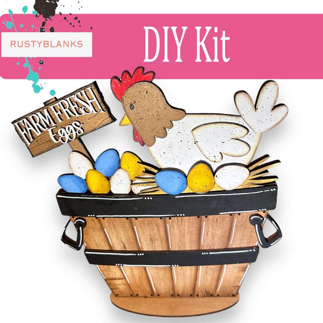 DIY Farm Fresh Eggs Basket Insert: Wood Blank Decor - Etsy