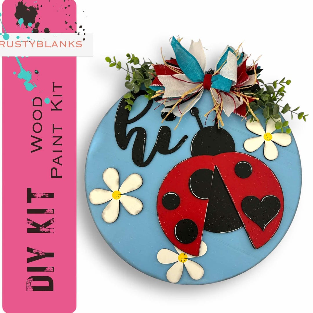 Summer Door Hanger, Hi Ladybug Door Sign Craft Kit - Etsy