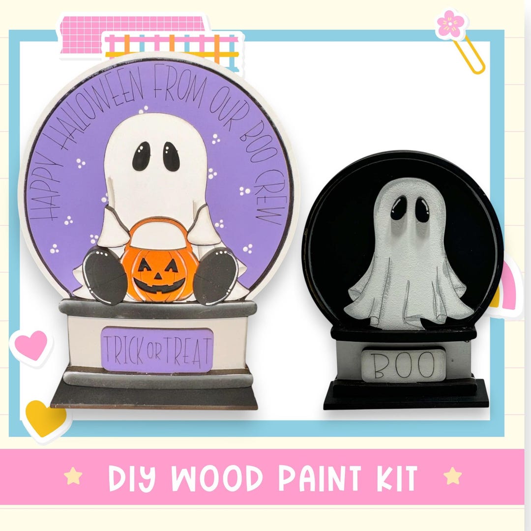Halloween Ghost Snow Globe Insert, DIY Interchangeable Decor Inserts ...